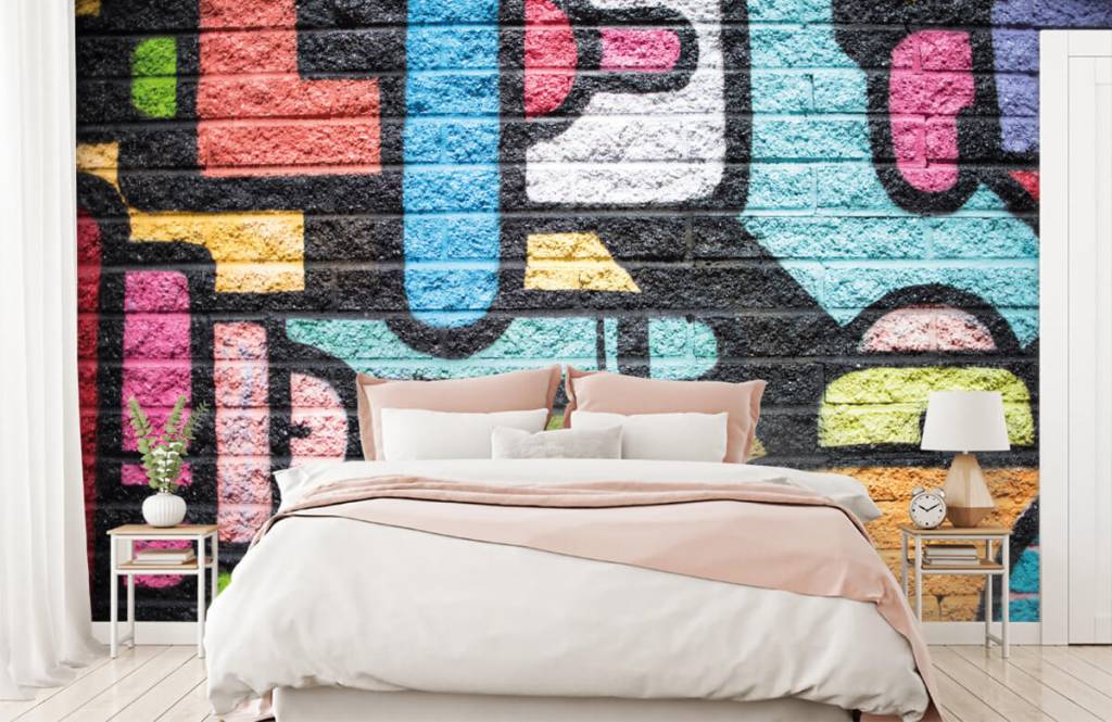 Graffiti vägg - Wallgroup Fototapet