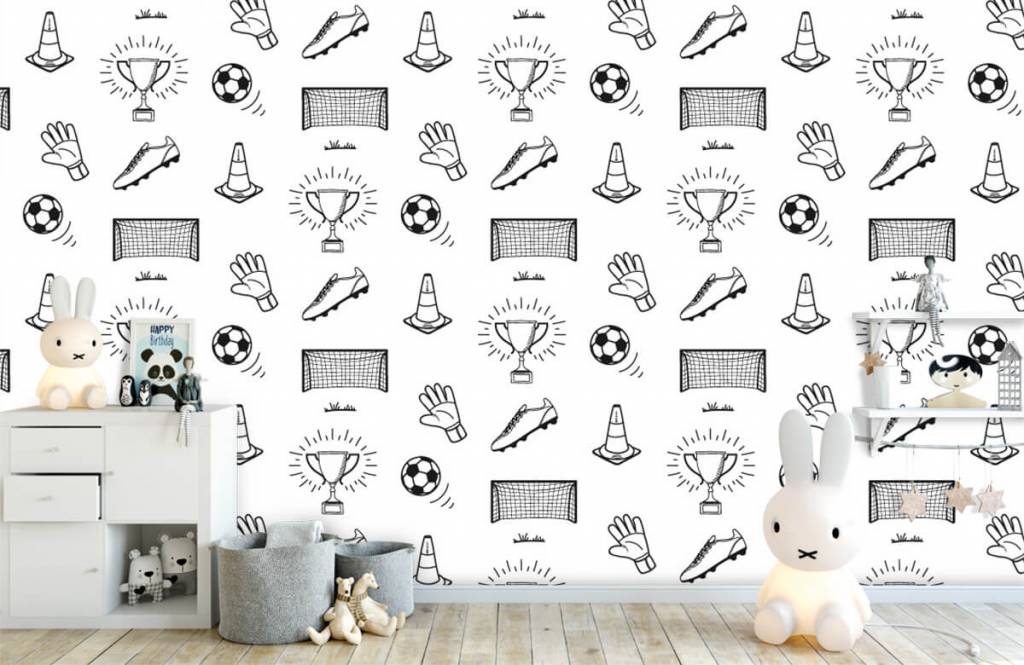 Fotbollsmönster - Wallgroup Fototapet