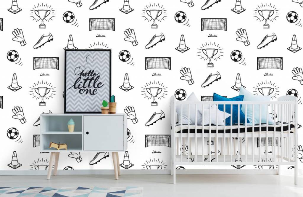 Fotbollsmönster - Wallgroup Fototapet