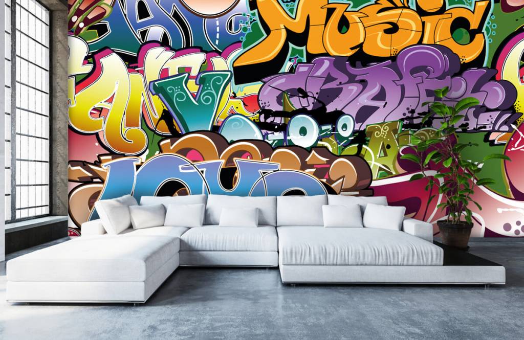 Signerad graffiti - Wallgroup Fototapet