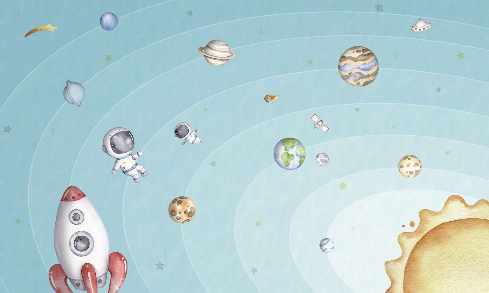 Fototapet - Space Joy - Light - Tapet.com