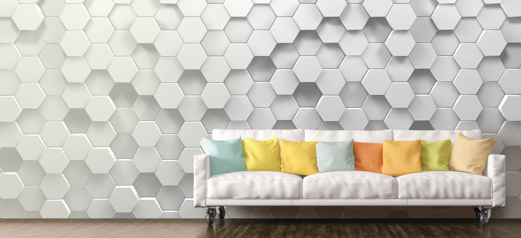 3D Hexagon - Wallgroup Fototapet