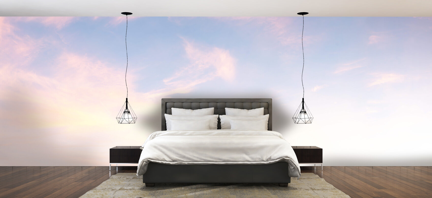 Rosa himmel - Wallgroup Fototapet