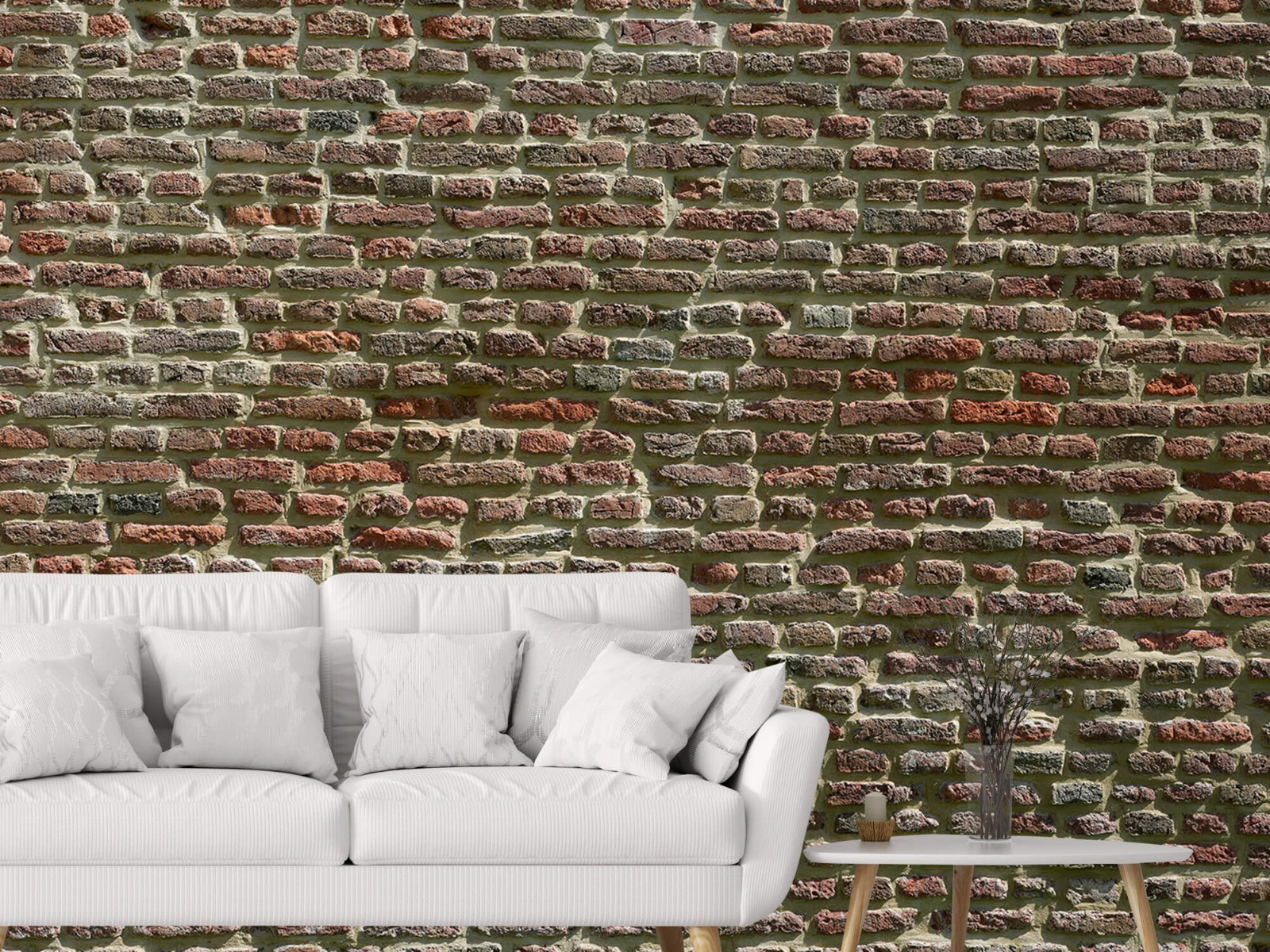 Vägg av gamla tegelstenar - Wallgroup Fototapet