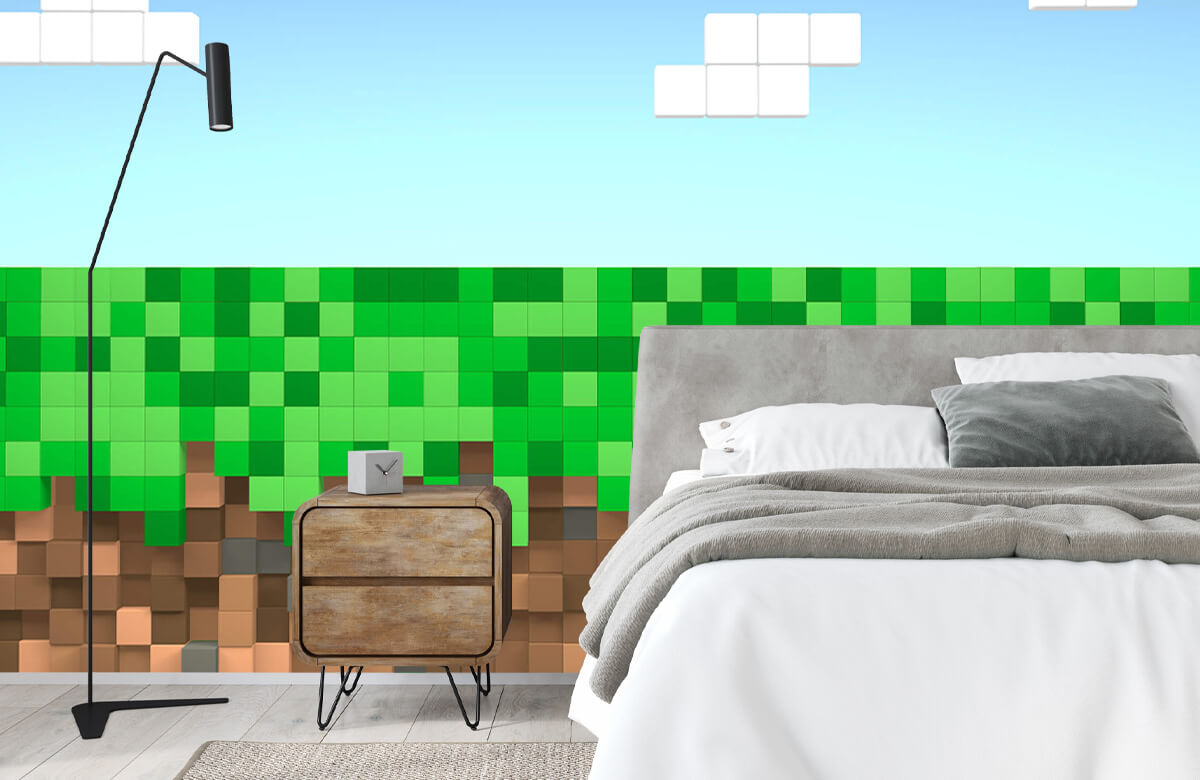 Minecraft-landskap - Wallgroup Fototapet
